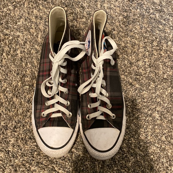 Converse | Shoes | Plaid Peace Sign With Map Of The World On The Peace ...